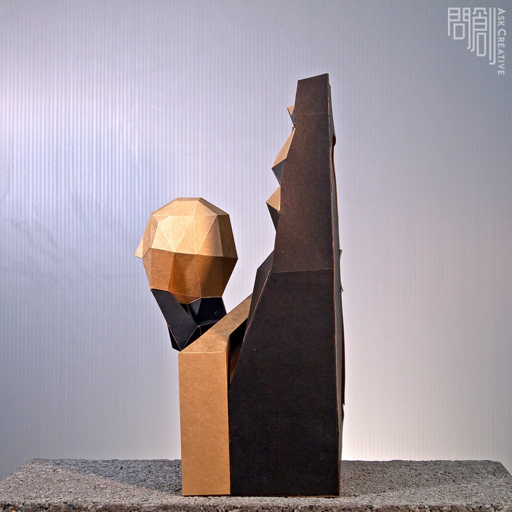 The Scream Papercraft DIY Low Poly PDF Papercraft the | Etsy