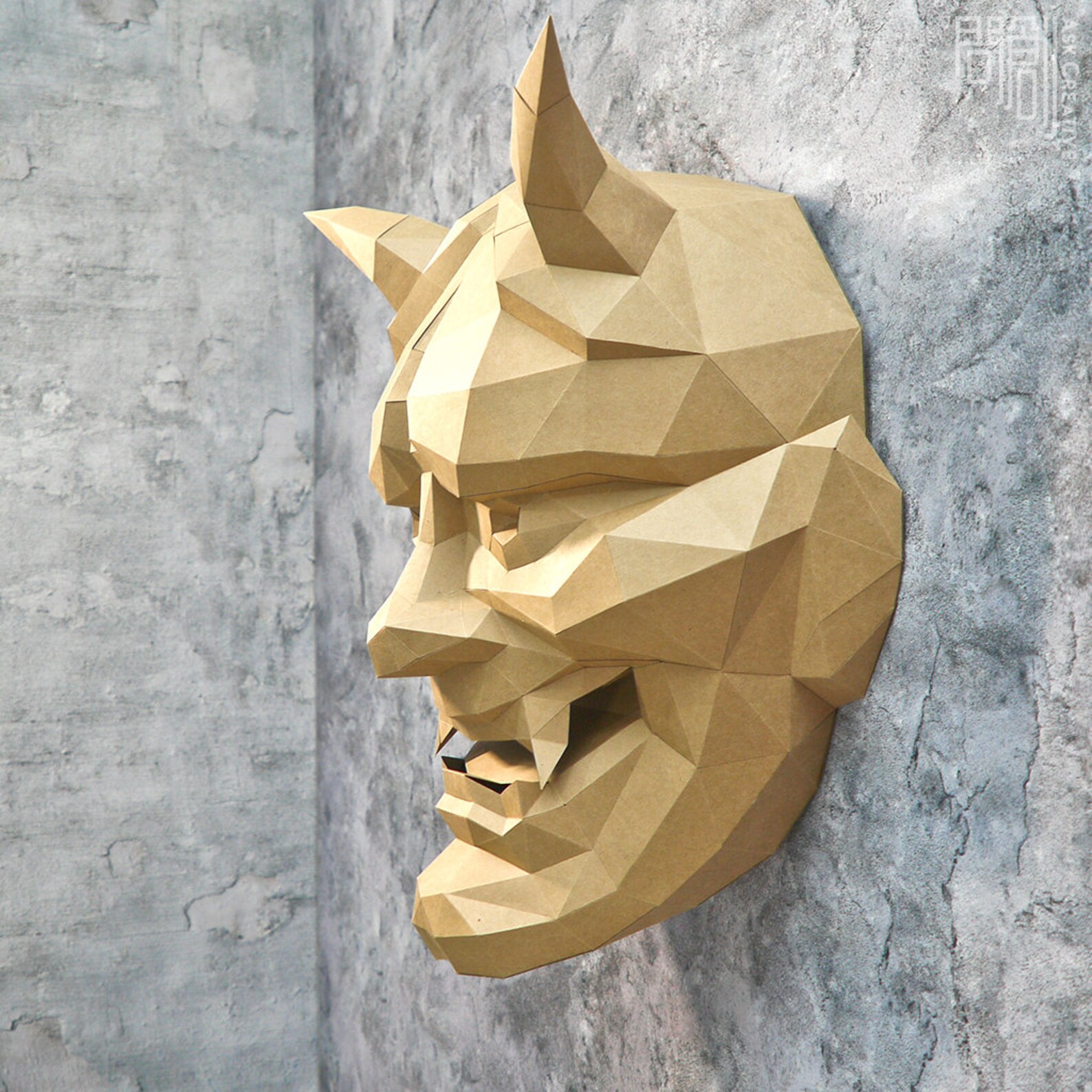 Prajna Mask Papercraft DIY Low Poly PDF Papercraft | Etsy