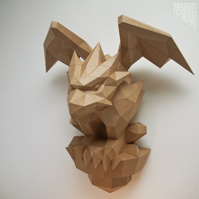 Gargoyles B Papercraft DIY Low Poly PDF Papercraft - Etsy Australia