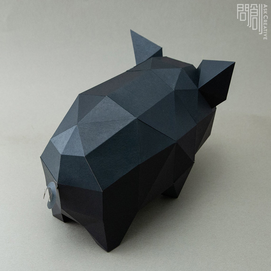 Piggy Paper Model Papercraft DIY Low Poly Piggy Model - Etsy