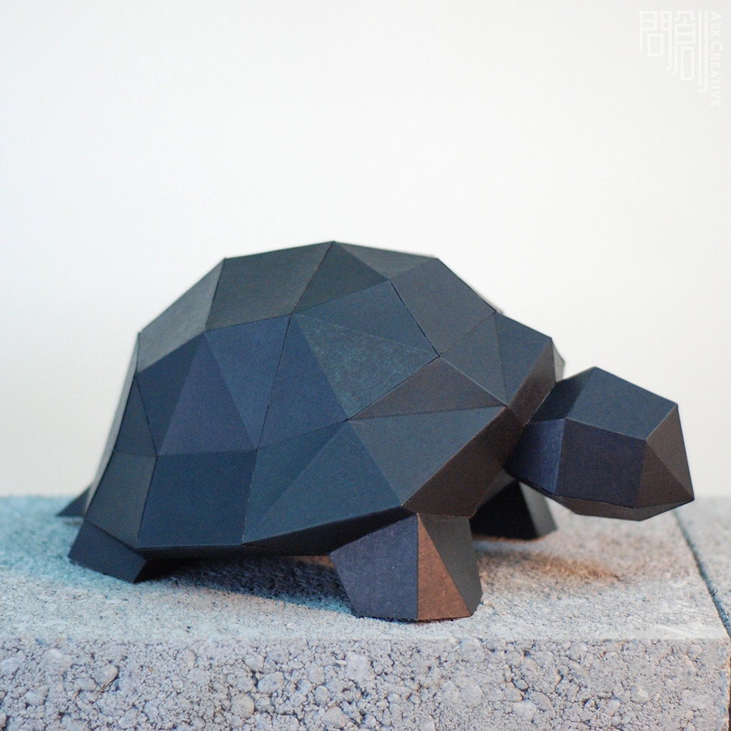 Turtle Paper Modelpapercraft DIY Low Poly PDF - Etsy