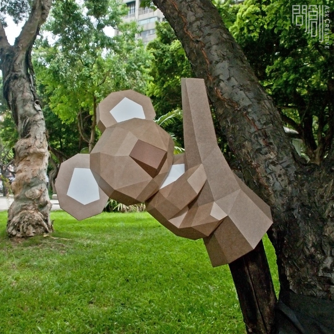 Koala Paper Model ,papercraft , DIY , Low Poly , PDF Papercraft , Koala ...