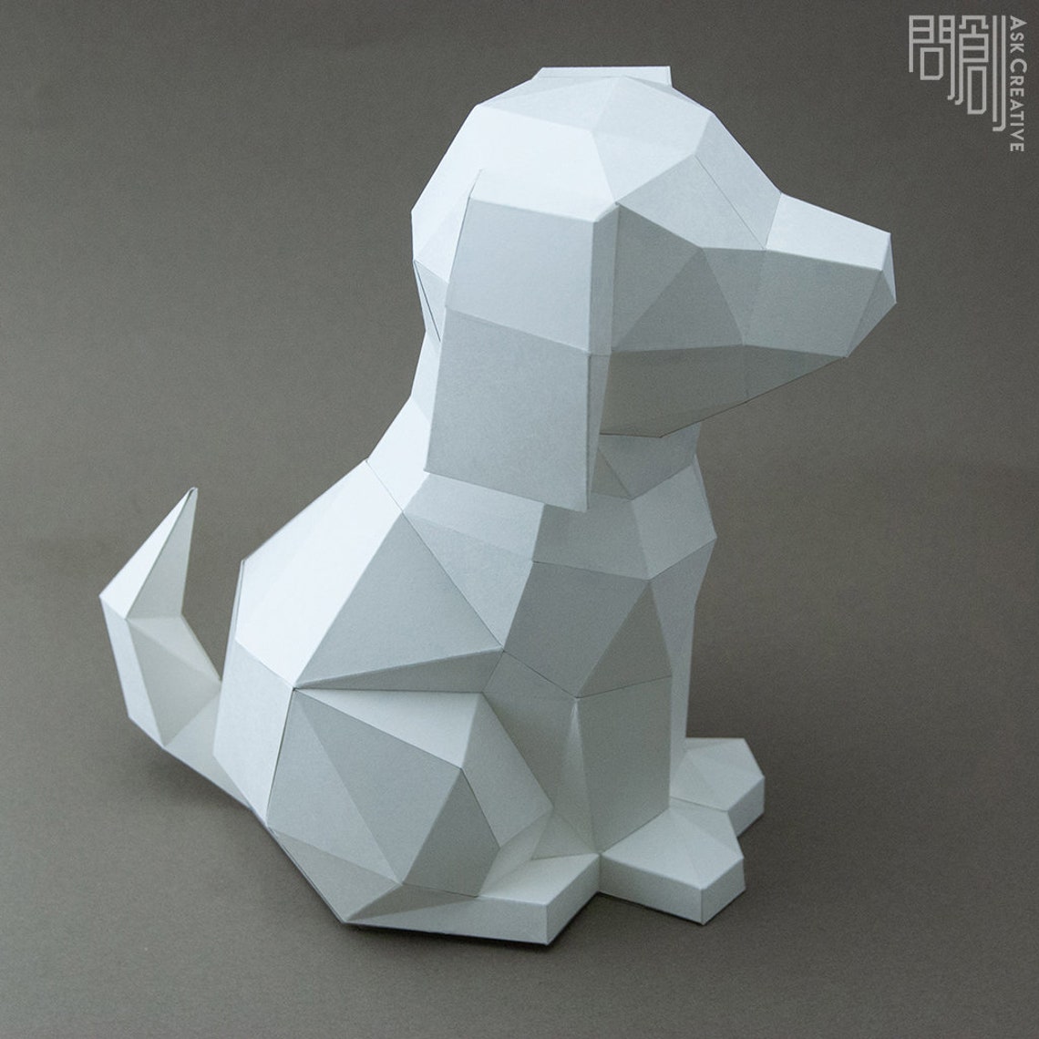 Labrador Paper Model papercraft DIY Low Poly PDF - Etsy