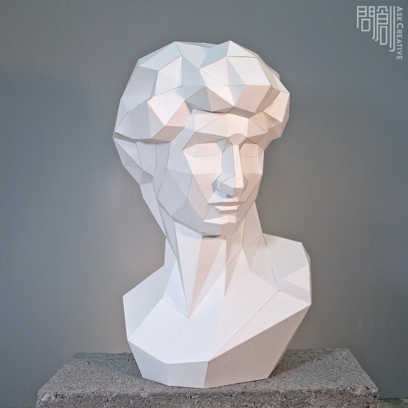 David Paper Sculpture Papercraft DIY Low Poly Sculpture - Etsy