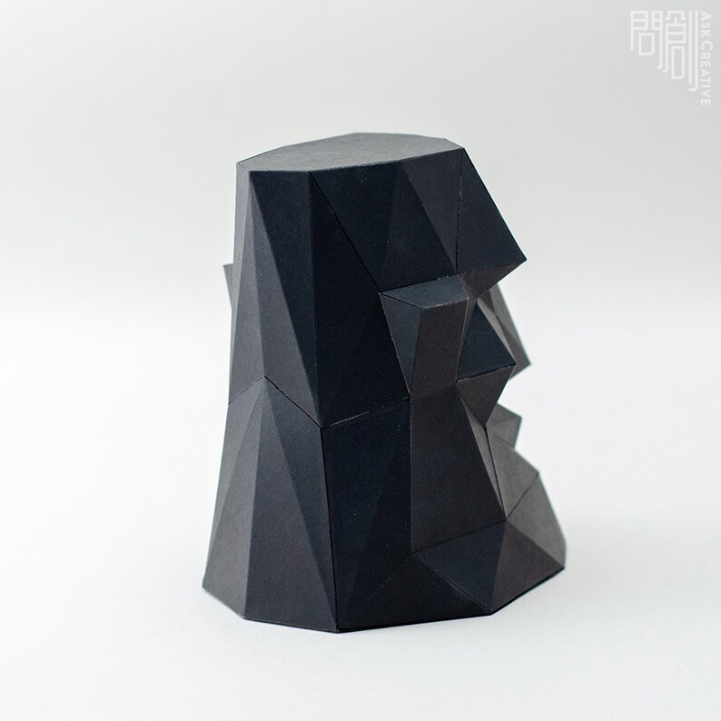 Lol Moai Papercraft DIY Low Poly Sculpture PDF | Etsy