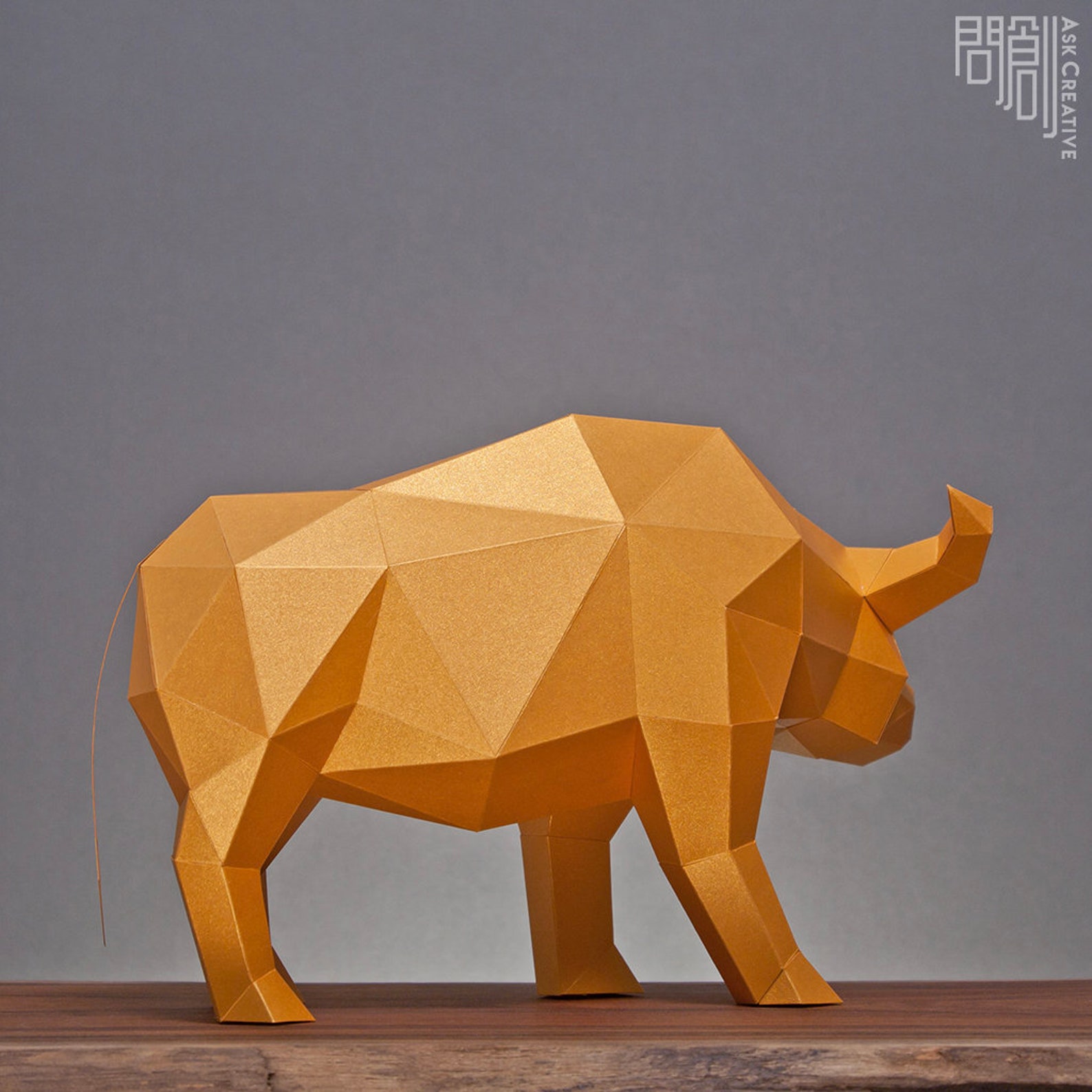Buffalo Paper Model papercraft DIY Low Poly PDF - Etsy Canada