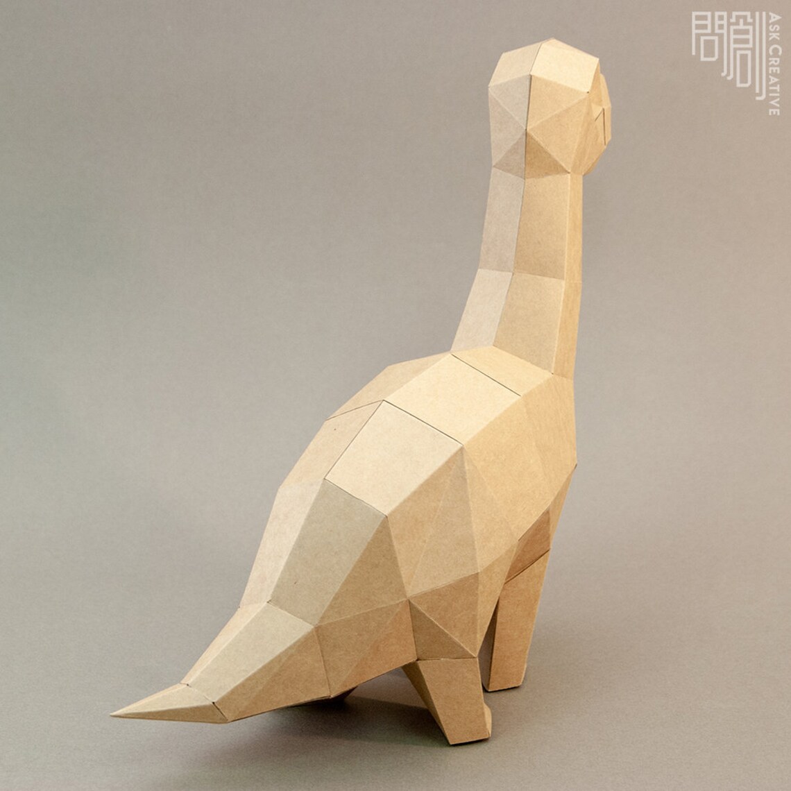 Brontosaurus Paper Model papercraft DIY Low Poly Baby - Etsy