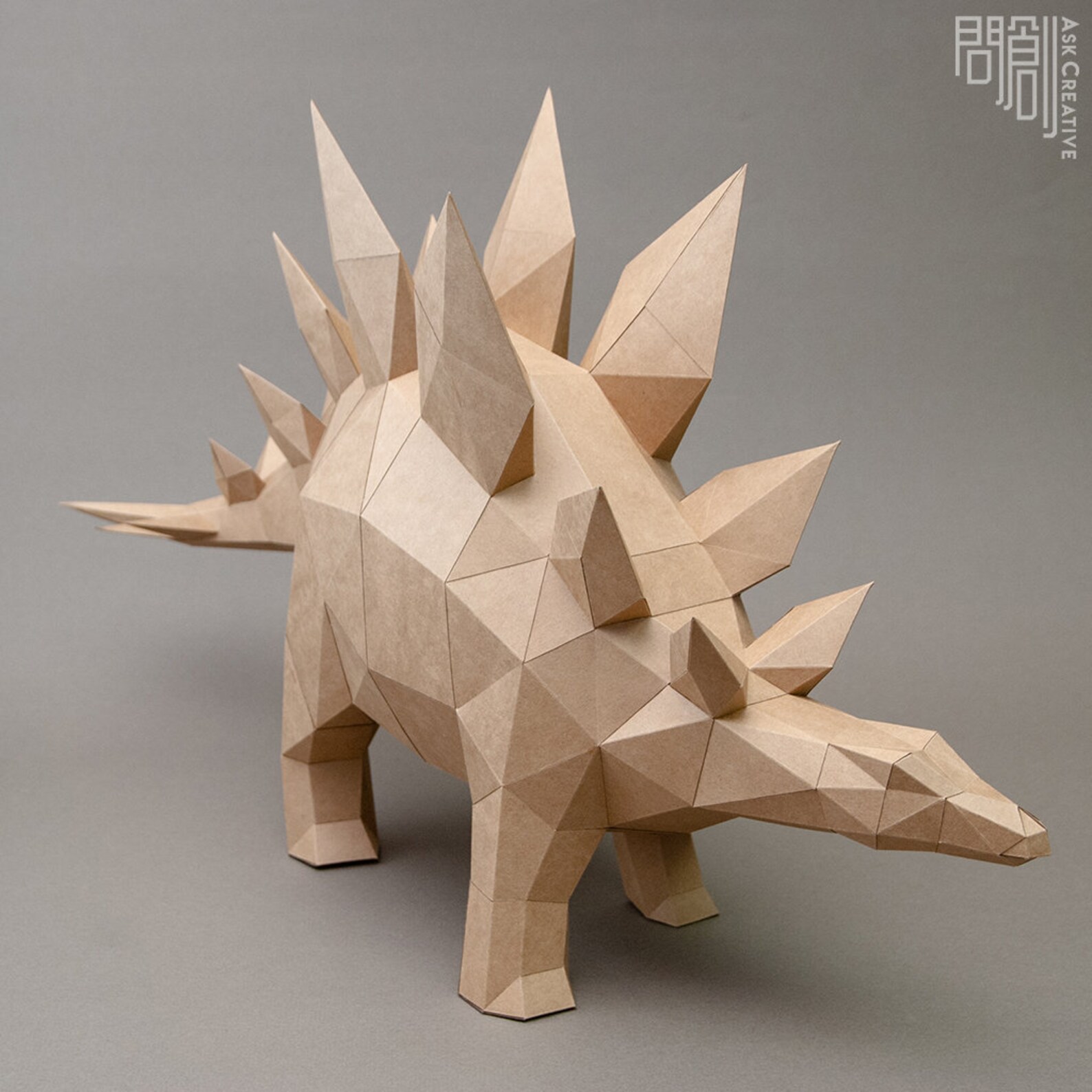 Stegosaurus Paper Model papercraft DIY Low Poly - Etsy