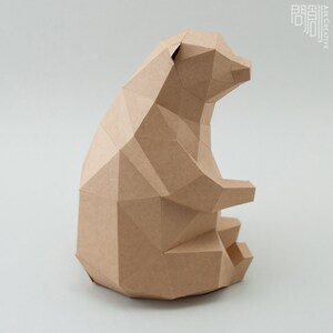 Bear Paper Model ,papercraft , DIY , Low Poly , PDF Papercraft , Bear ...
