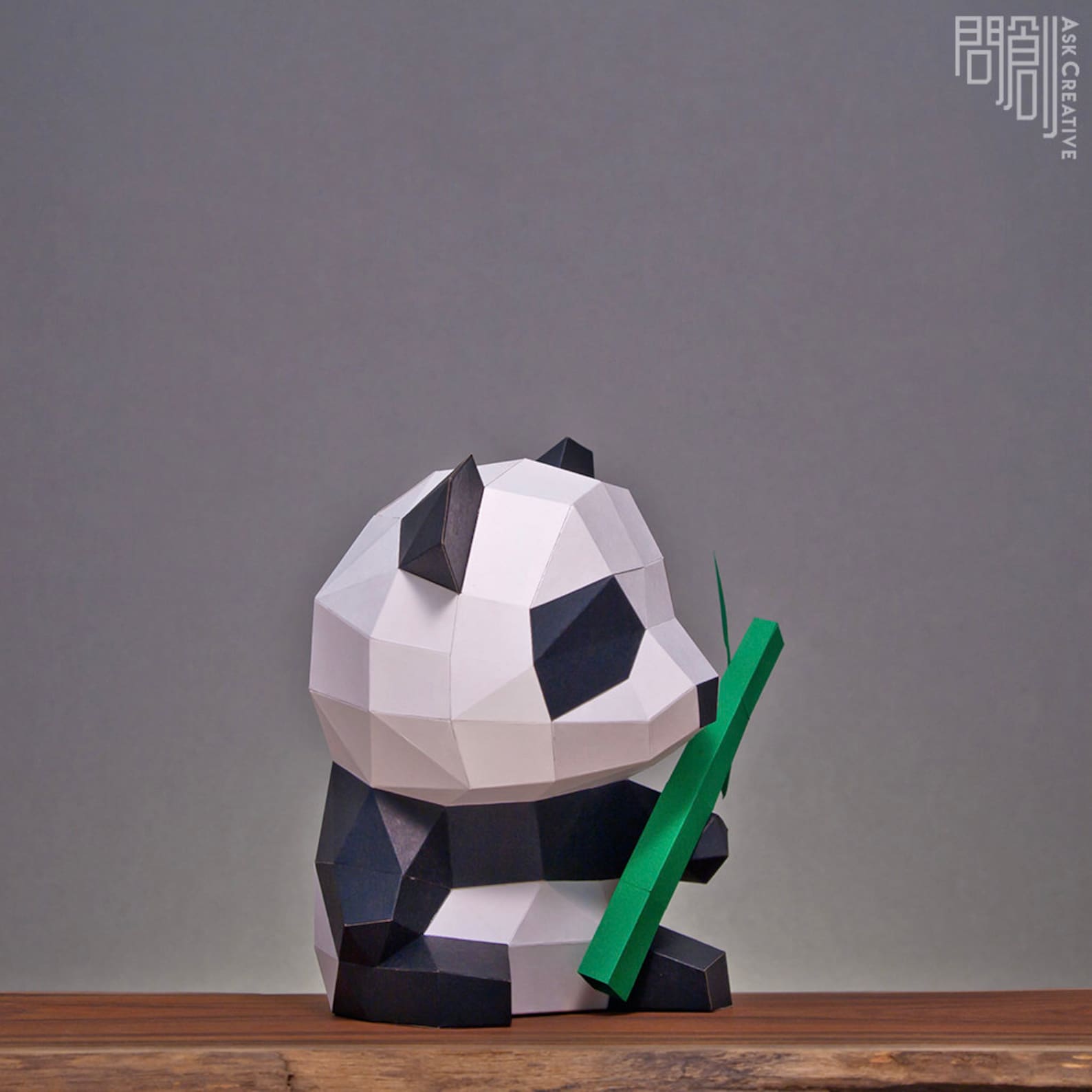 Panda Paper Model ,papercraft , DIY , Low Poly , PDF Papercraft , Panda ...