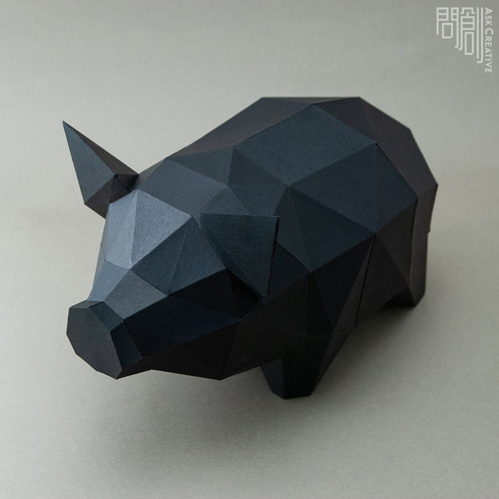 Piggy Paper Model Papercraft DIY Low Poly Piggy Model - Etsy
