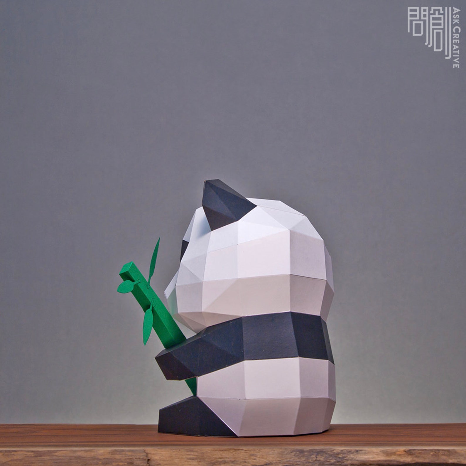Panda Paper Model ,papercraft , DIY , Low Poly , PDF Papercraft , Panda ...