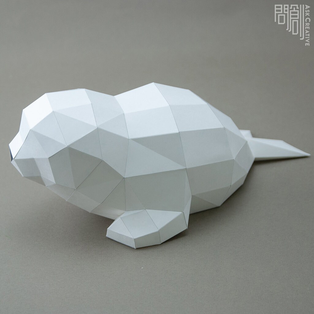 Seal Paper Model papercraft DIY Low Poly PDF Papercraft - Etsy Canada