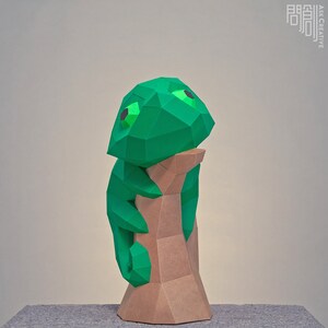 Chameleon Paper Model,papercraft,diy,low Poly,pdf Papercraft,chameleon ...