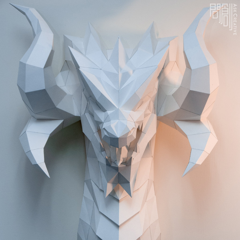 Dragon Paper Modelpapercraft DIY Low Poly PDF - Etsy