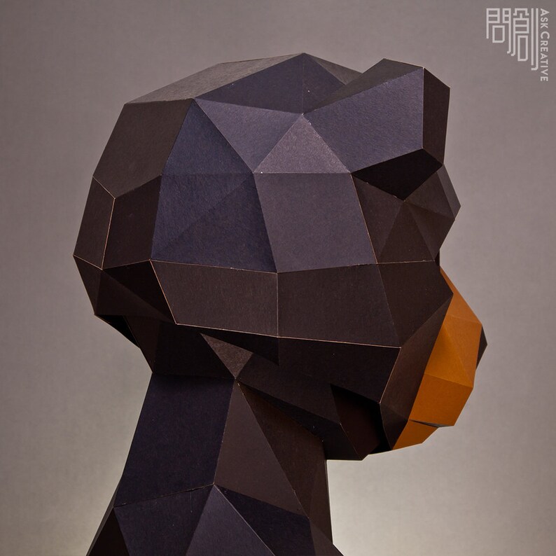 Black Bear Mask Papercraft DIY Low Poly Mask PDF - Etsy