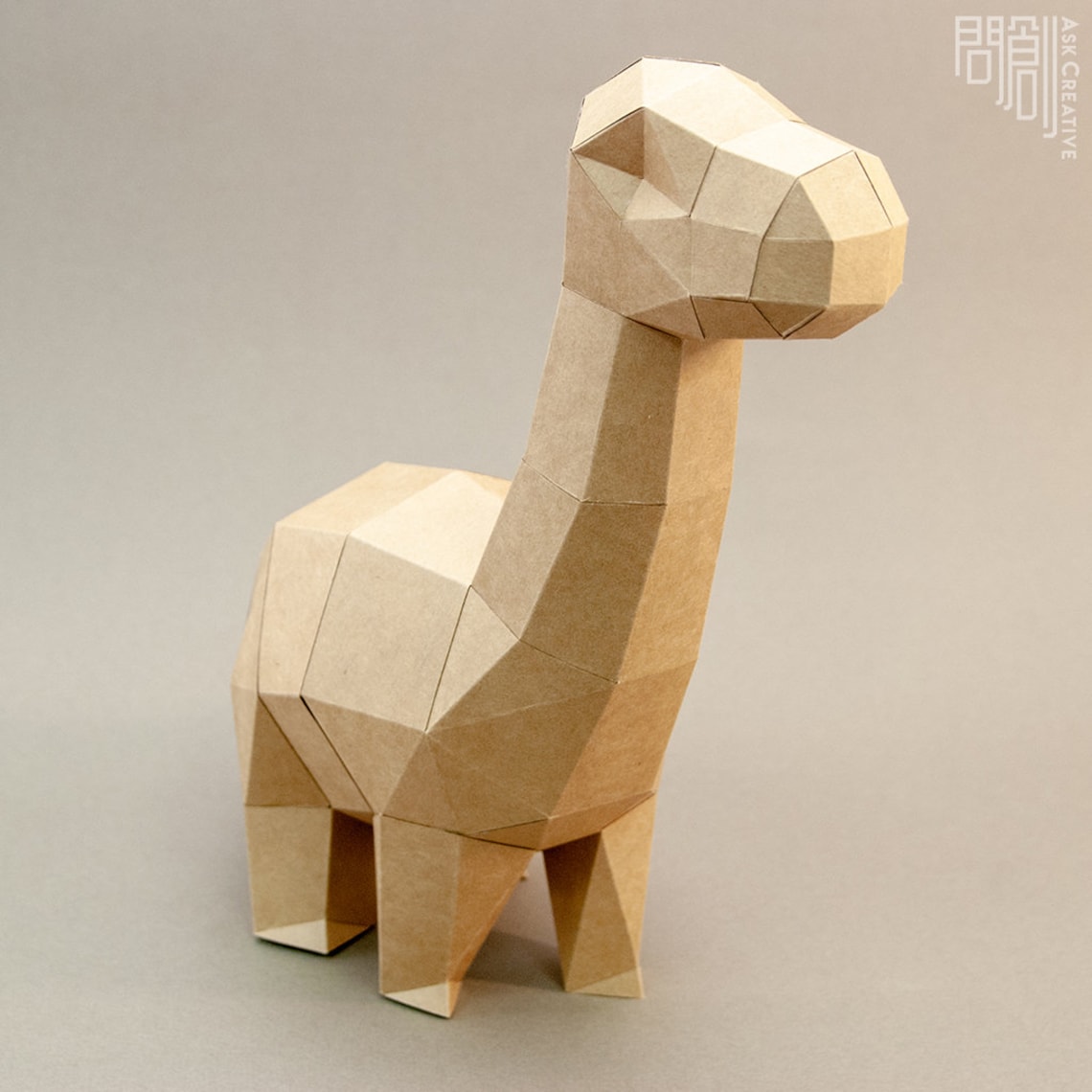 Brontosaurus Paper Model papercraft DIY Low Poly Baby - Etsy