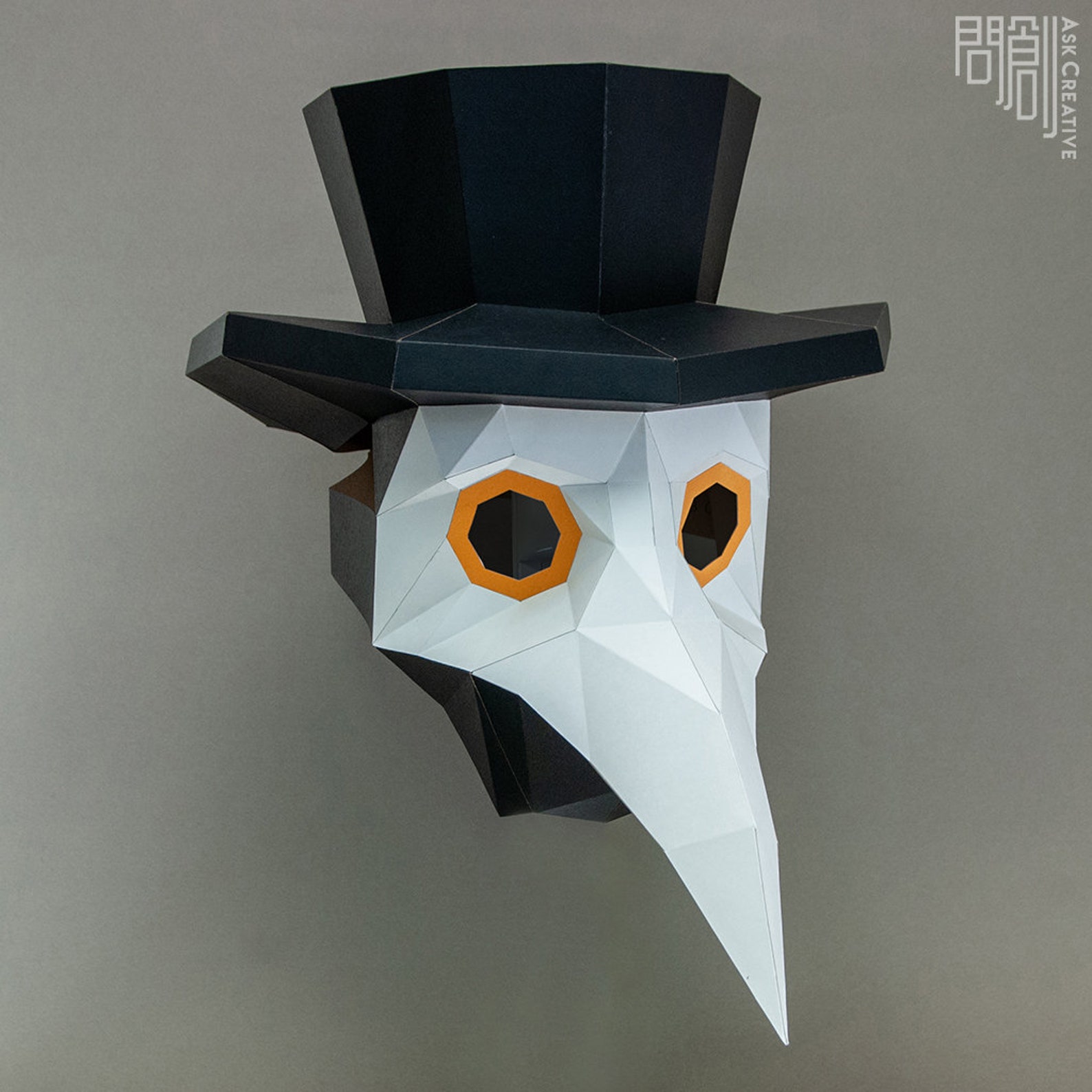Plague Doctor , Papercraft , DIY , Low Poly, Mask, PDF Papercraft ...