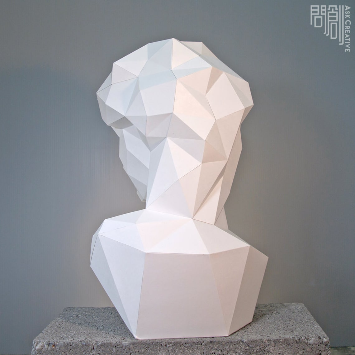 David Paper Sculpture Papercraft DIY Low poly Sculpture - Etsy France