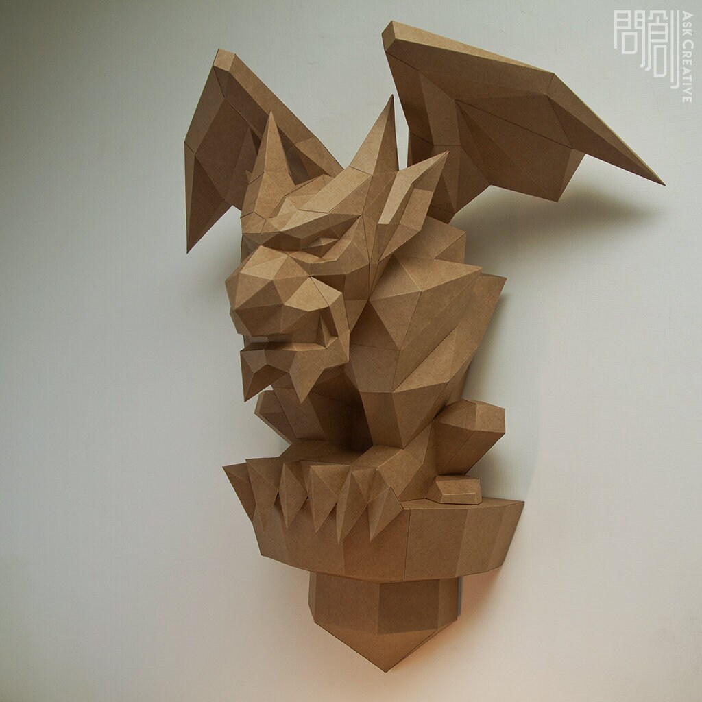 Gargoyles A Papercraft DIY Low Poly PDF Papercraft - Etsy