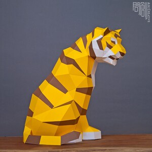 Bengal Tiger Paper Model ,papercraft , DIY , Low Poly , PDF Papercraft ...