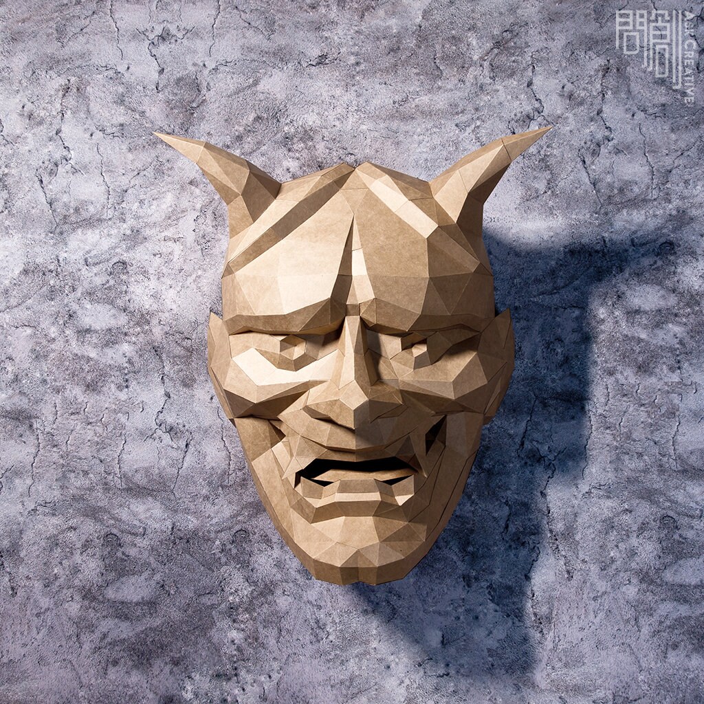 Prajna Mask Papercraft DIY Low Poly PDF Papercraft | Etsy