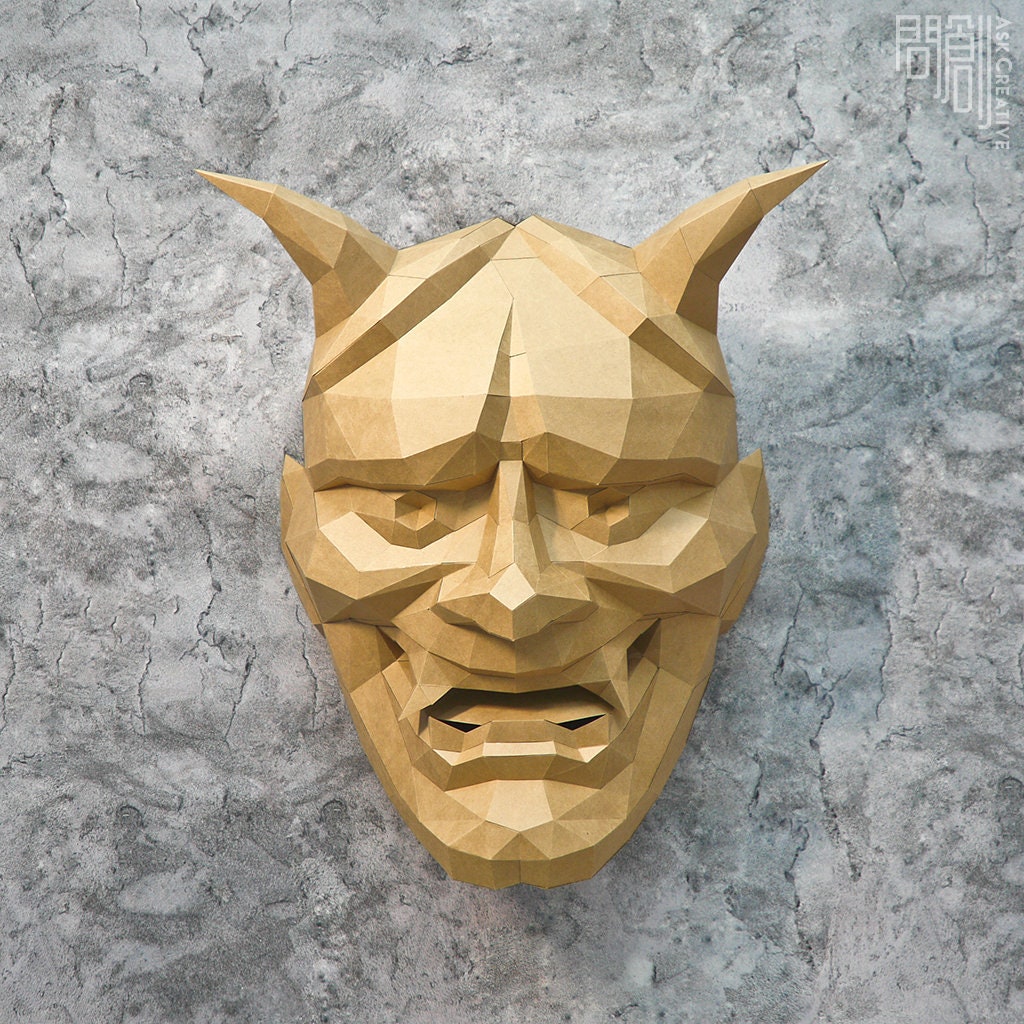 Prajna Mask Papercraft DIY Low Poly PDF Papercraft | Etsy
