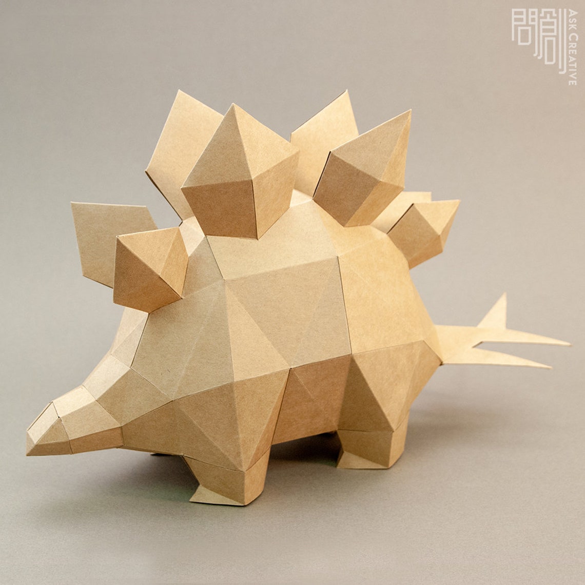 Stegosaurus Paper Model papercraft DIY Low Poly Baby - Etsy