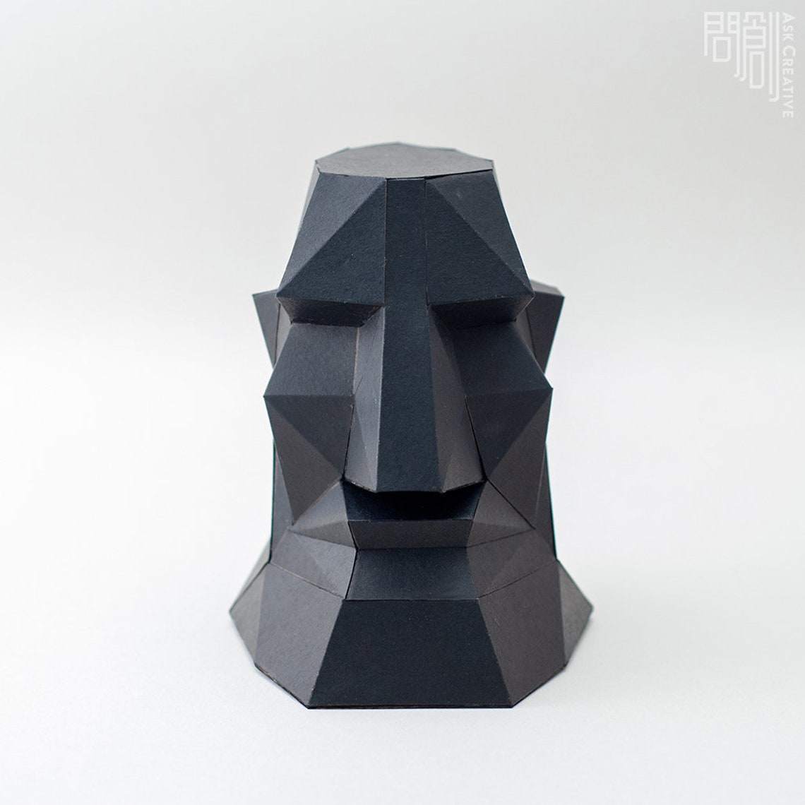 Zen Moai Papercraft DIY Low Poly Sculpture PDF - Etsy