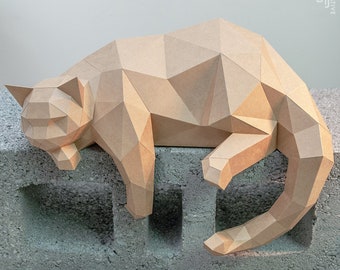 Tanuki Paper Model papercraft DIY Low Poly PDF - Etsy