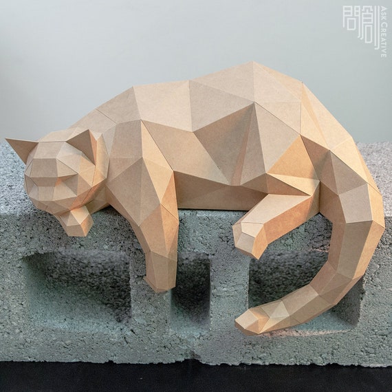 Paper Cat Origami Cat Meme Origami Papercraft Kit, 1:1 Life Scale 3D ...
