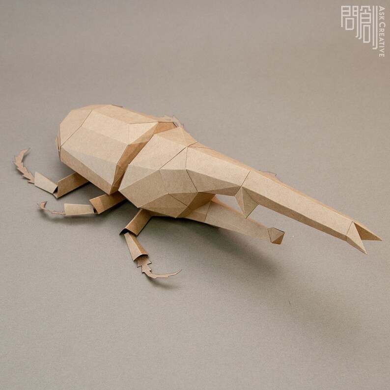 Dynastes Hercules Paper Model papercraft DIY Low Poly - Etsy Canada