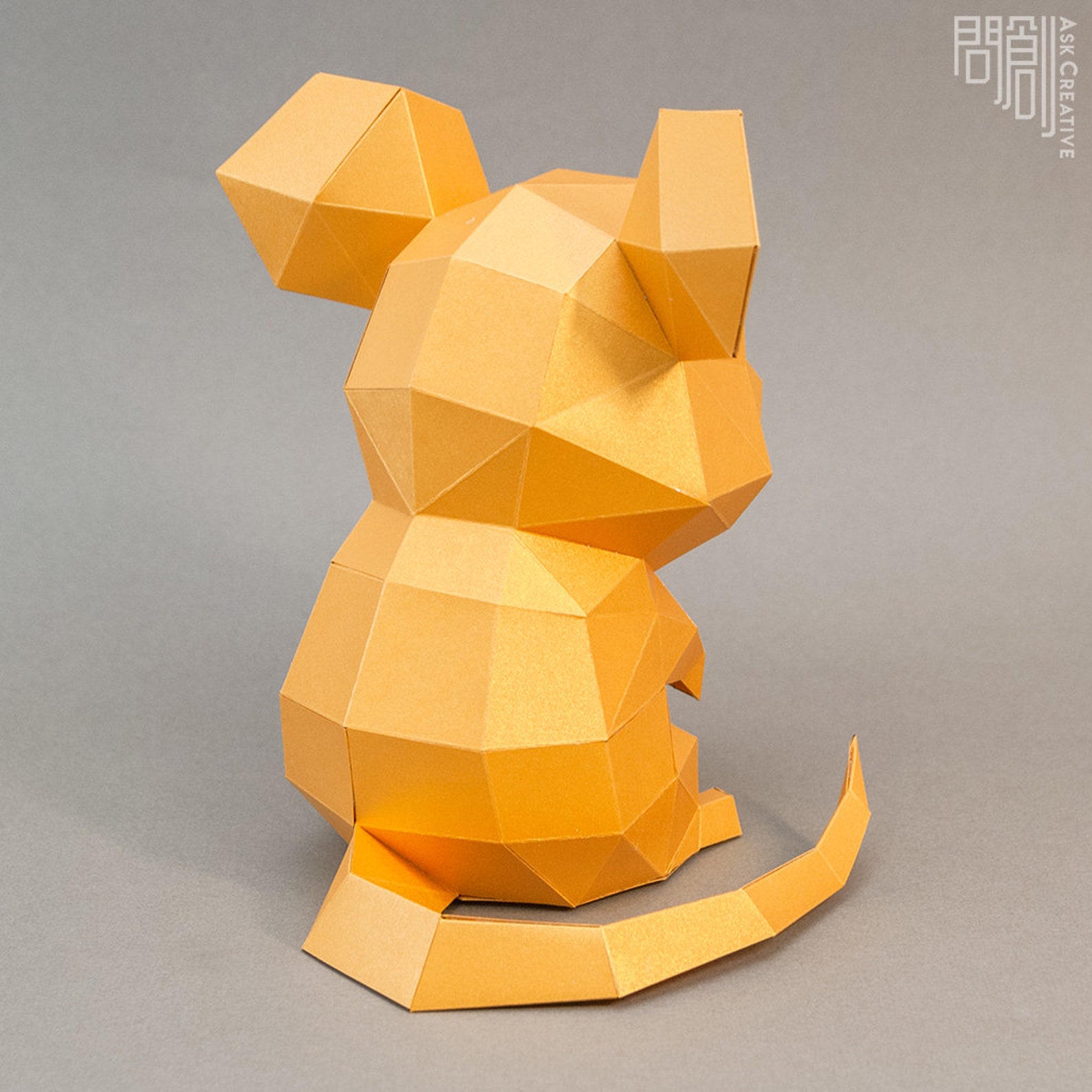 Mouse Paper Modelpapercraft DIY Low Poly PDF Papercraft - Etsy