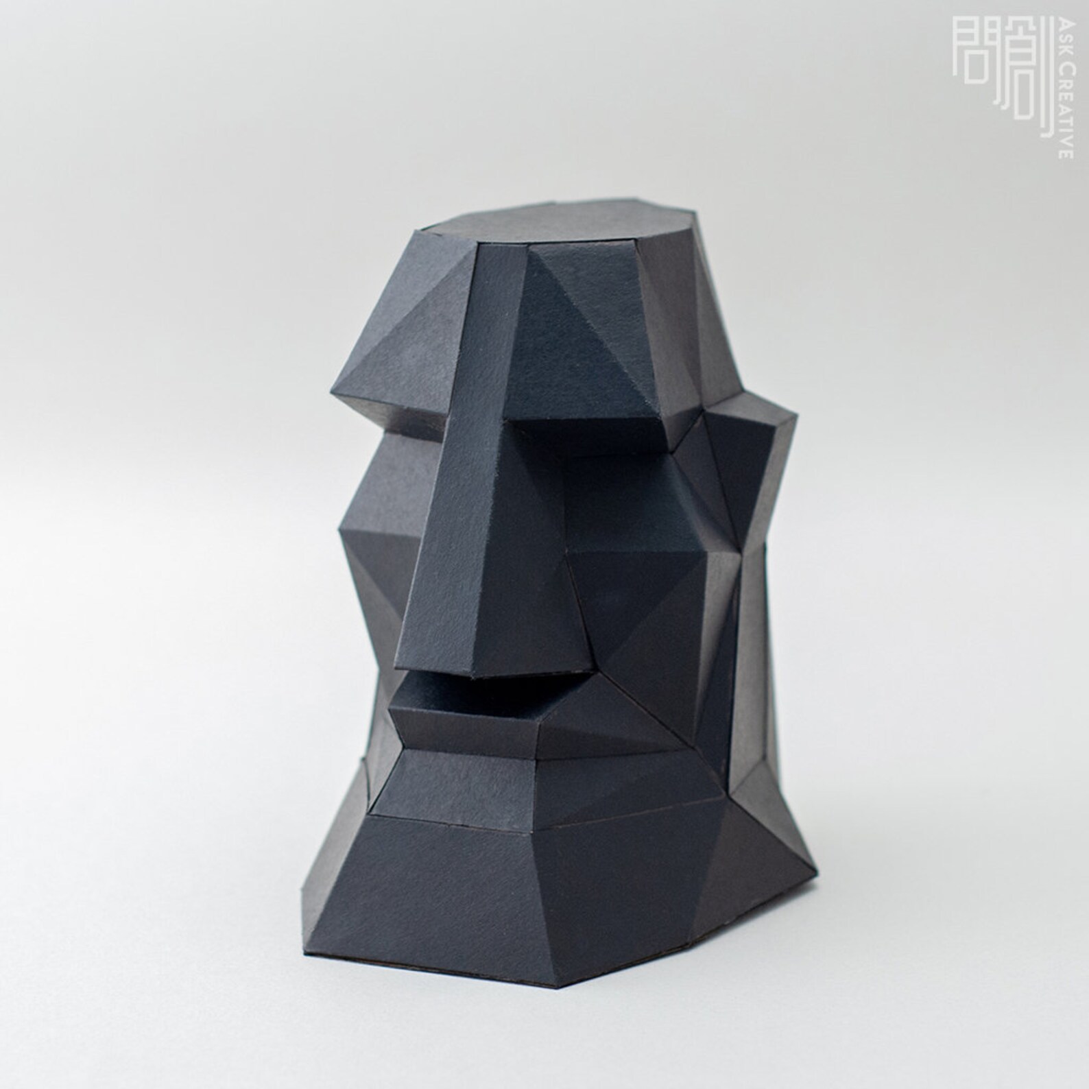 Zen Moai Papercraft DIY Low Poly Sculpture PDF - Etsy