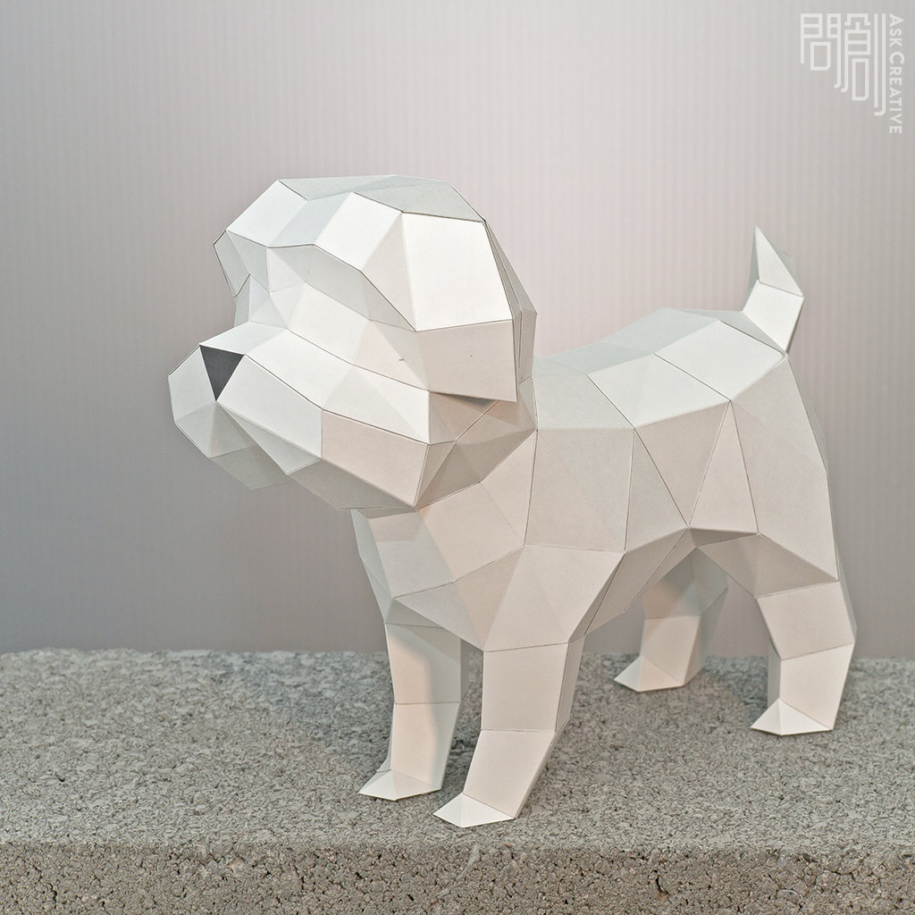 Maltese Paper Model papercraft DIY Low Poly PDF | Etsy