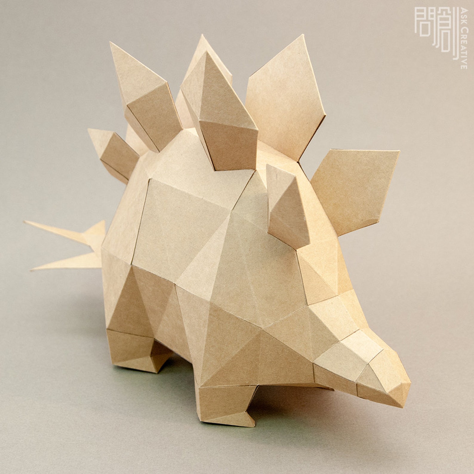 Stegosaurus Paper Model papercraft DIY Low Poly Baby - Etsy