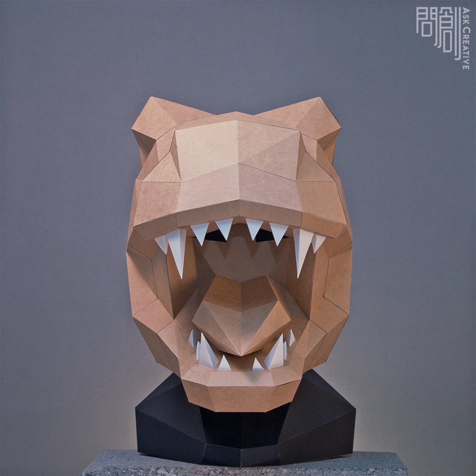 T-rex Mask Papercraft DIY Low Poly Mask PDF Papercraft - Etsy