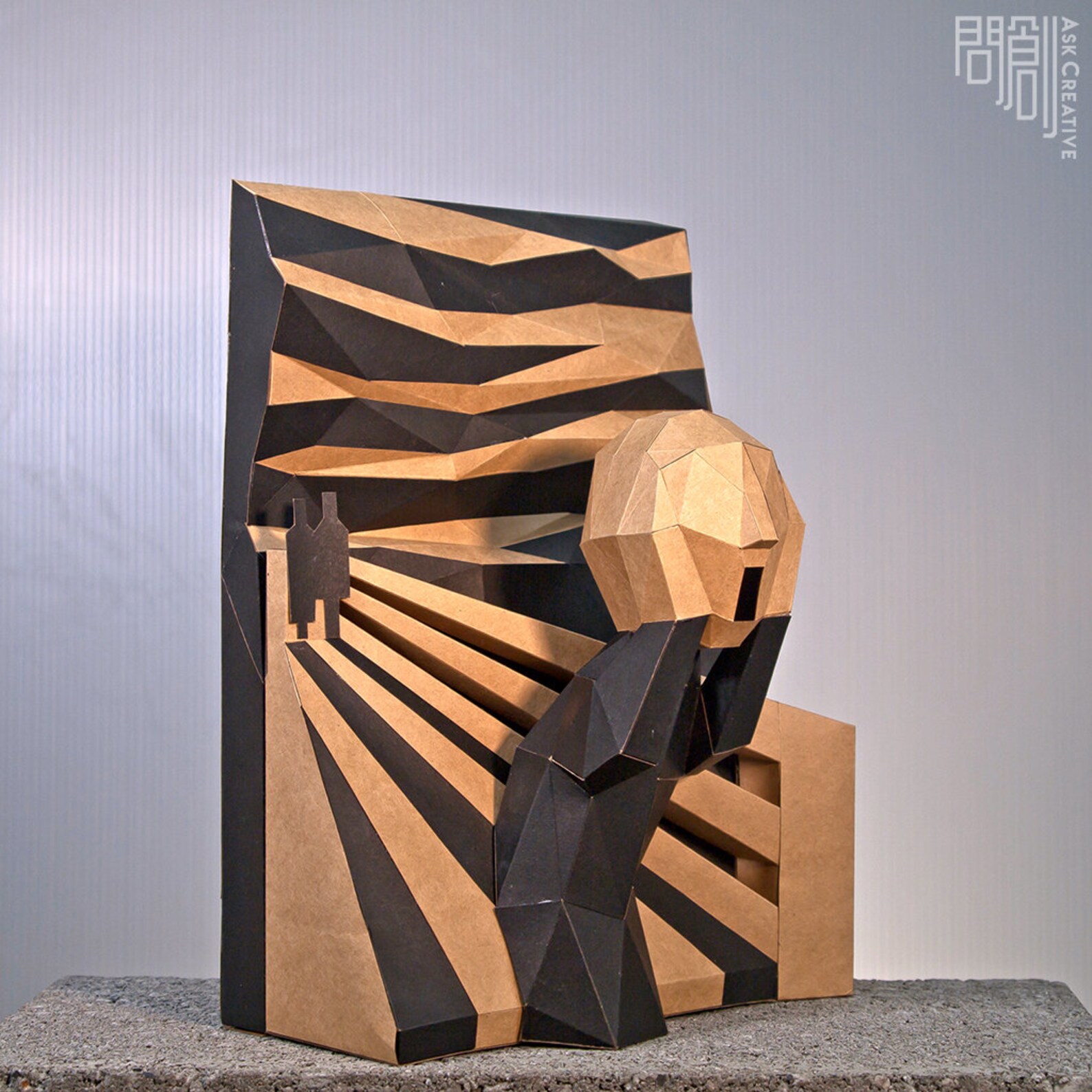 The Scream Papercraft DIY Low Poly PDF Papercraft the - Etsy