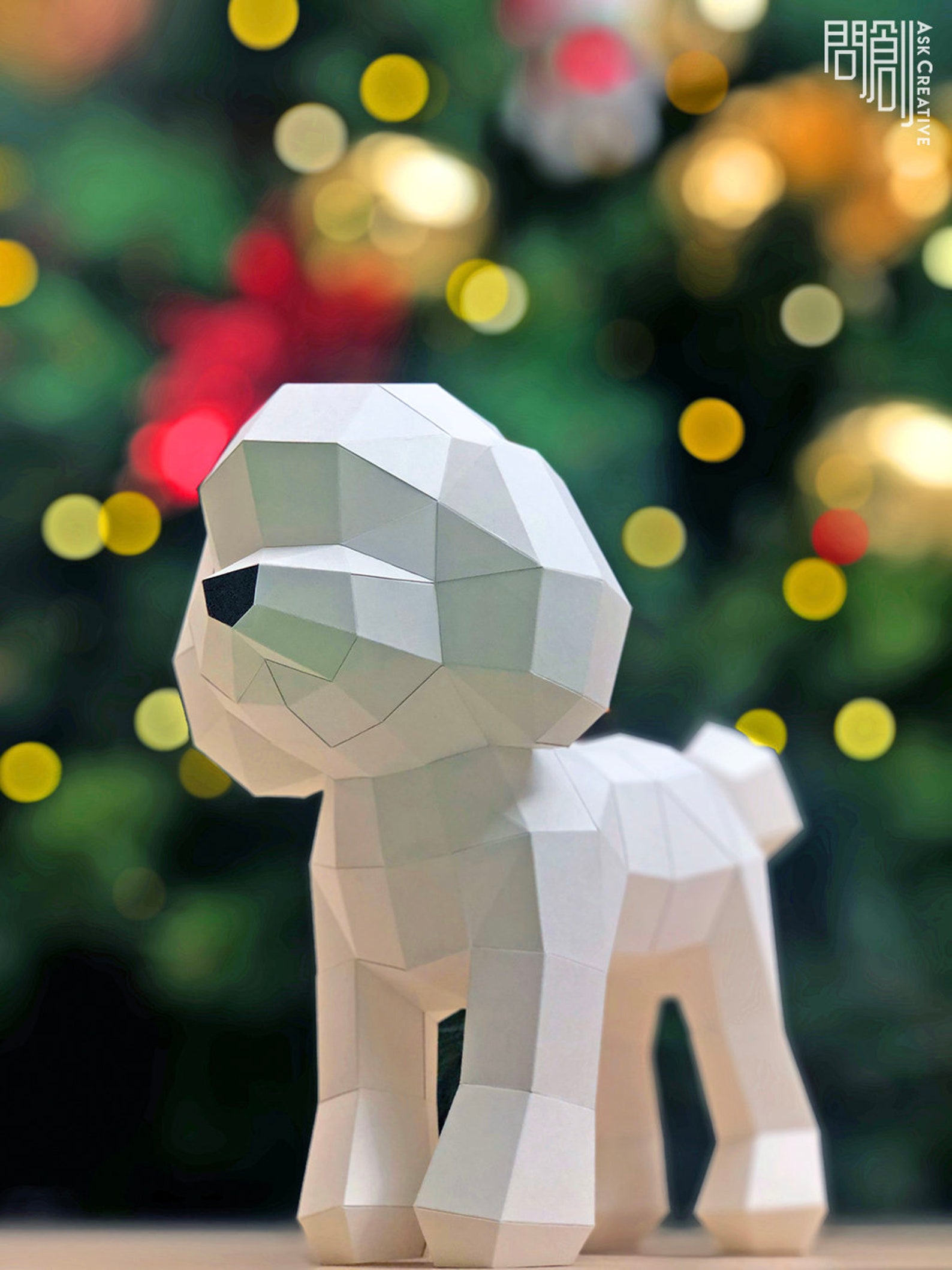 Poodle Paper Model papercraft DIY Low Poly PDF - Etsy