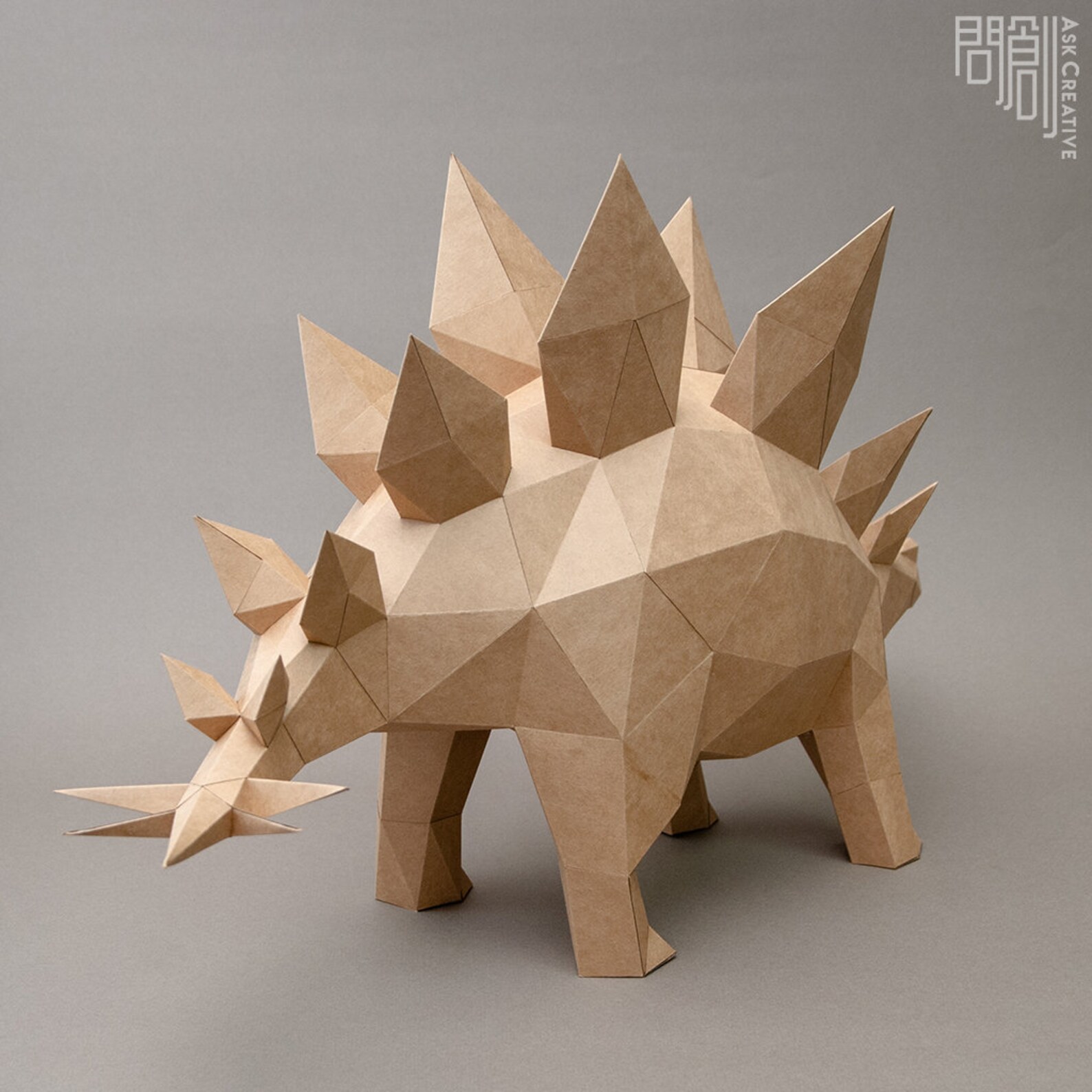 Stegosaurus Paper Model papercraft DIY Low Poly - Etsy