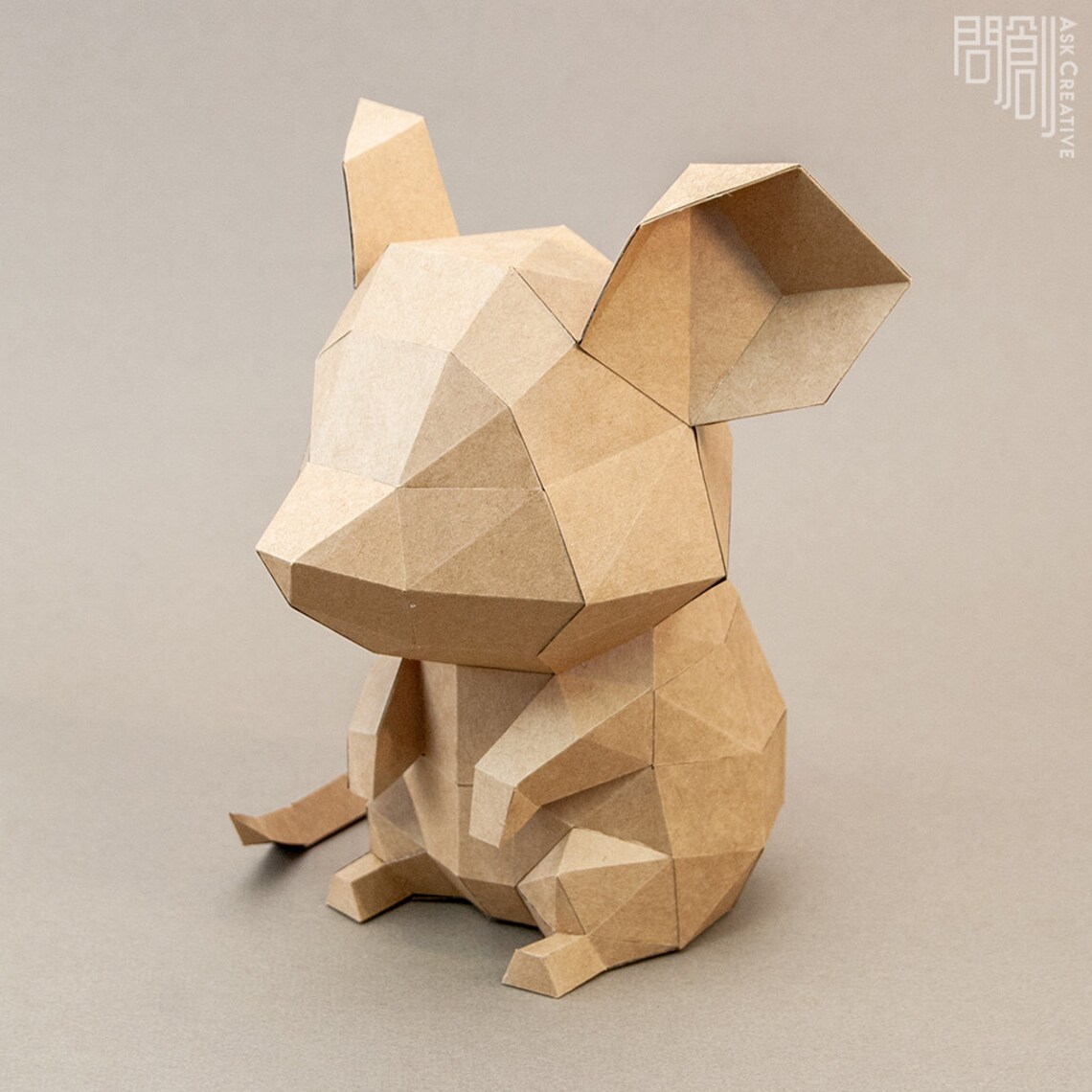 Mouse Paper Modelpapercraft DIY Low Poly PDF Papercraft - Etsy