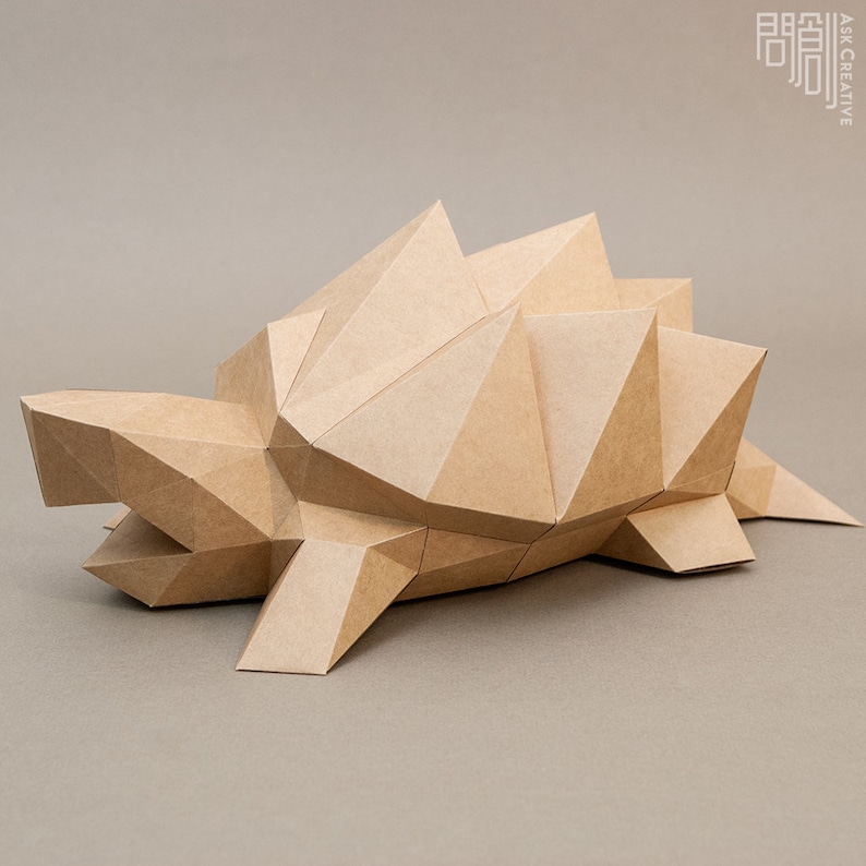 Snapping Turtle Paper Modelpapercraft DIY Low Poly PDF - Etsy