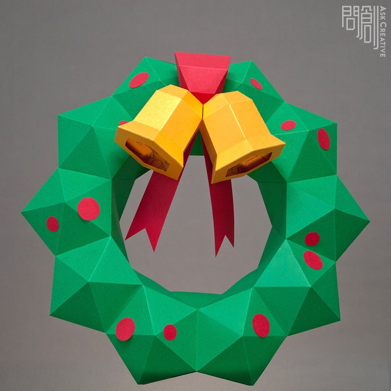Christmas Crownpapercraft DIY Low Poly PDF Papercraft - Etsy