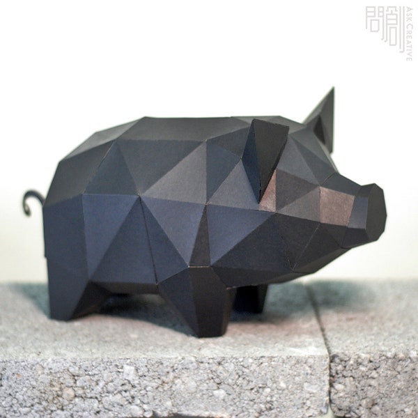 Papercraft 3d Pig - Etsy