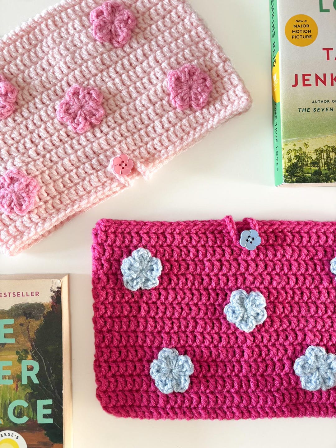 Crochet Flower Power Book Sleeve - Summer Edition - Etsy