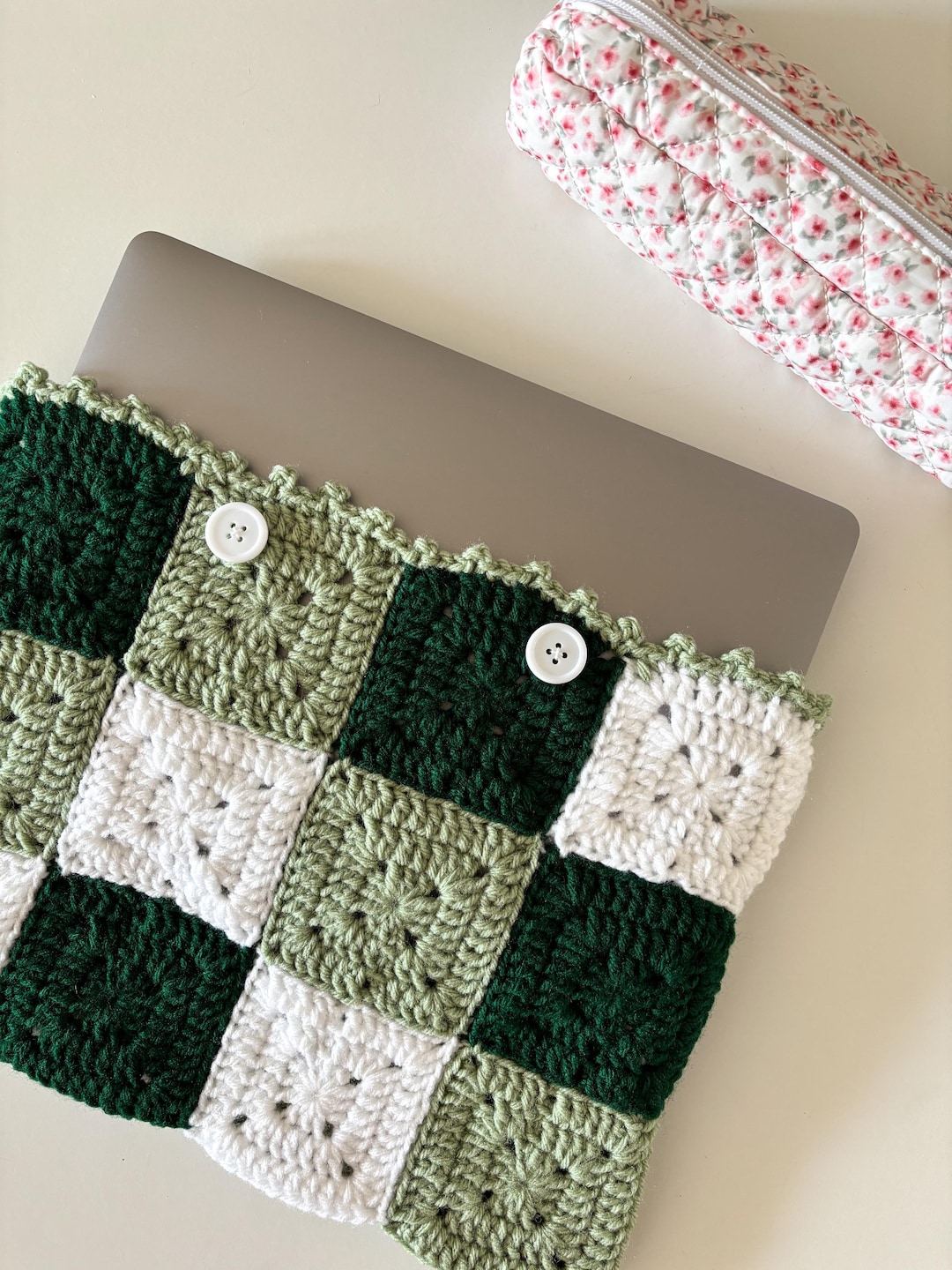 Crochet Patchwork Laptop Sleeve - Etsy