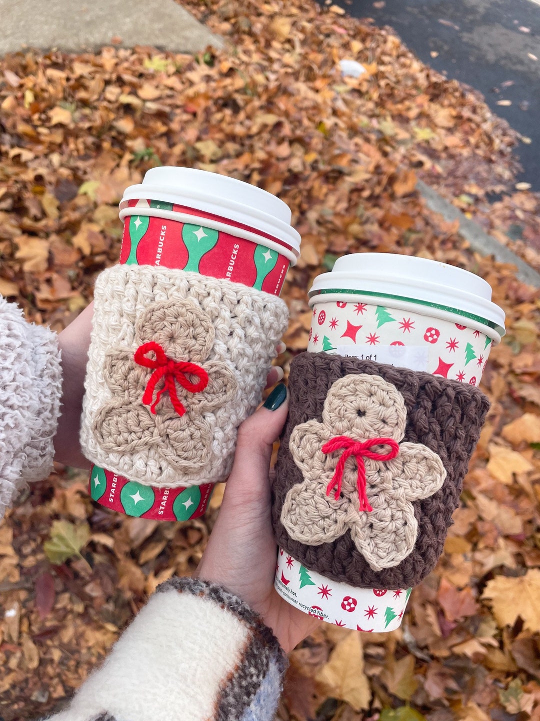 Crochet Gingerbread Cup Cozy - Etsy