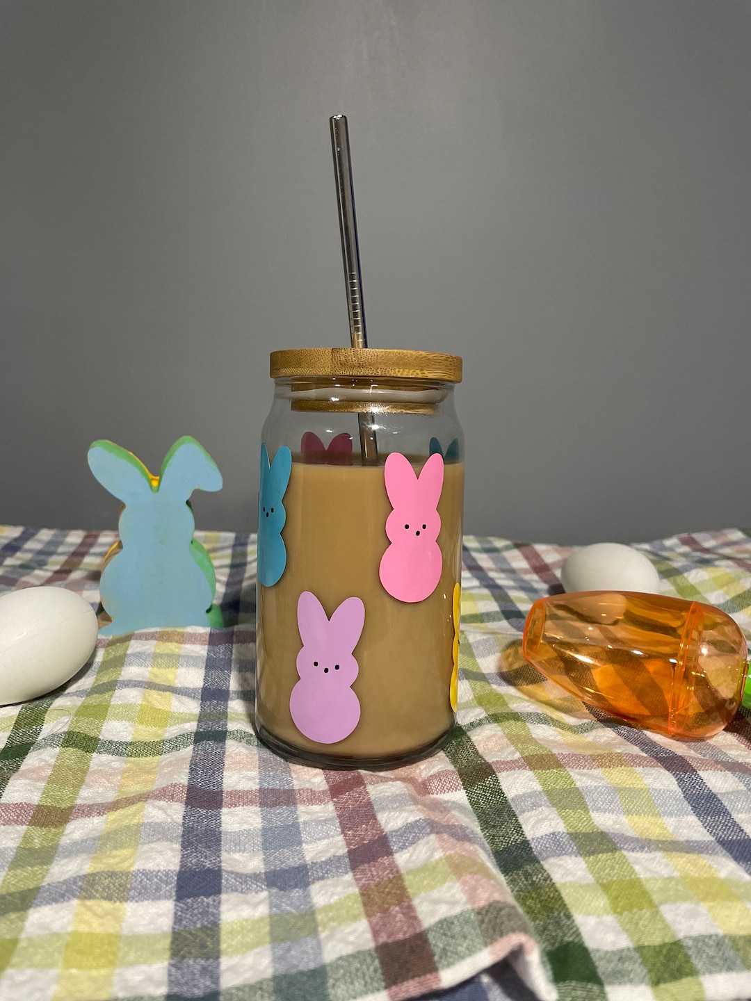 Peep Inspired Easter Cups | Easter Can Glass | Easter Kids Cups| Easter ...