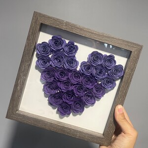 Heart Flower Shadow Box | Mother’s Day Shadow Box | Personalized Heart ...