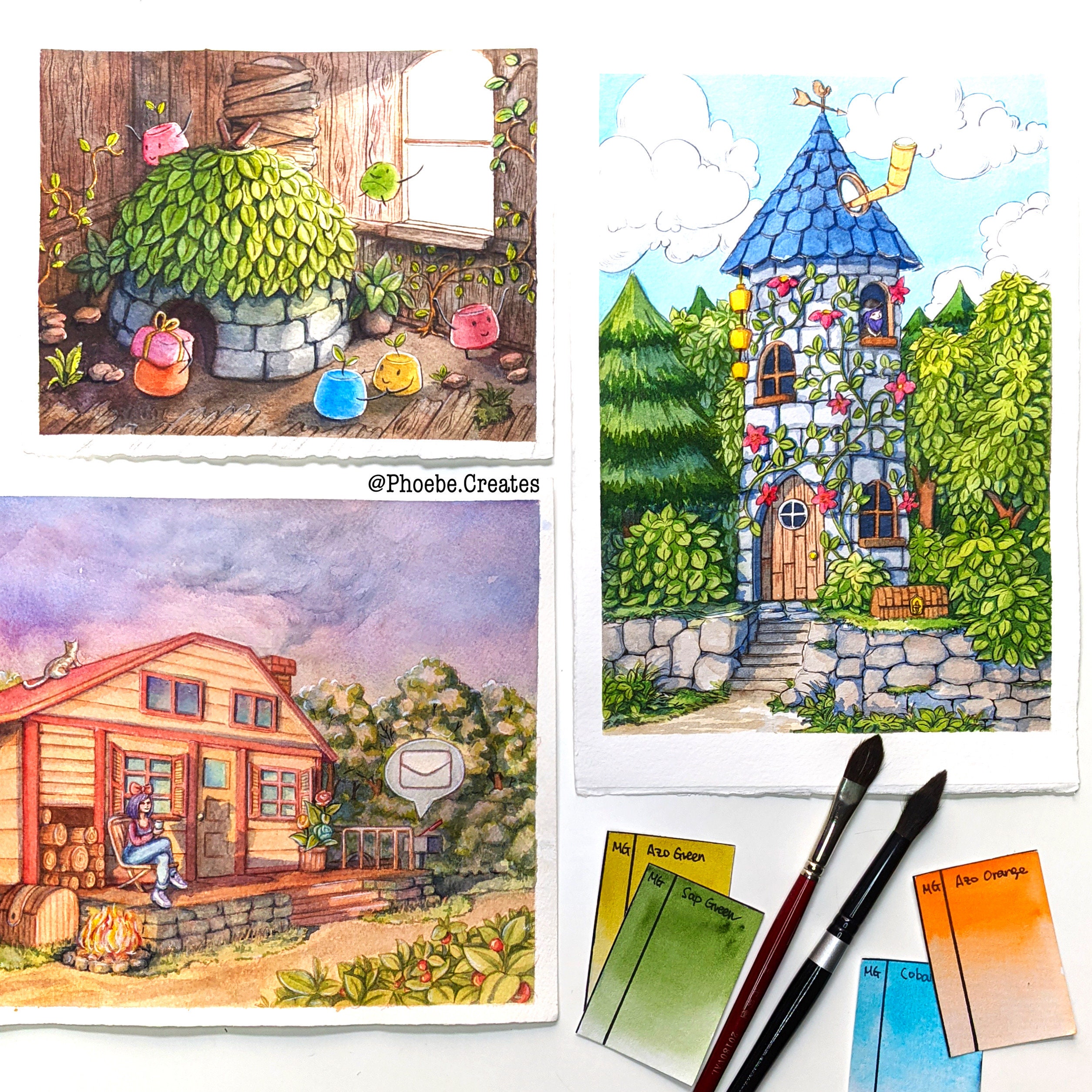 Wall Décor Wall Hangings Print of my Watercolour Illustration A5 ...